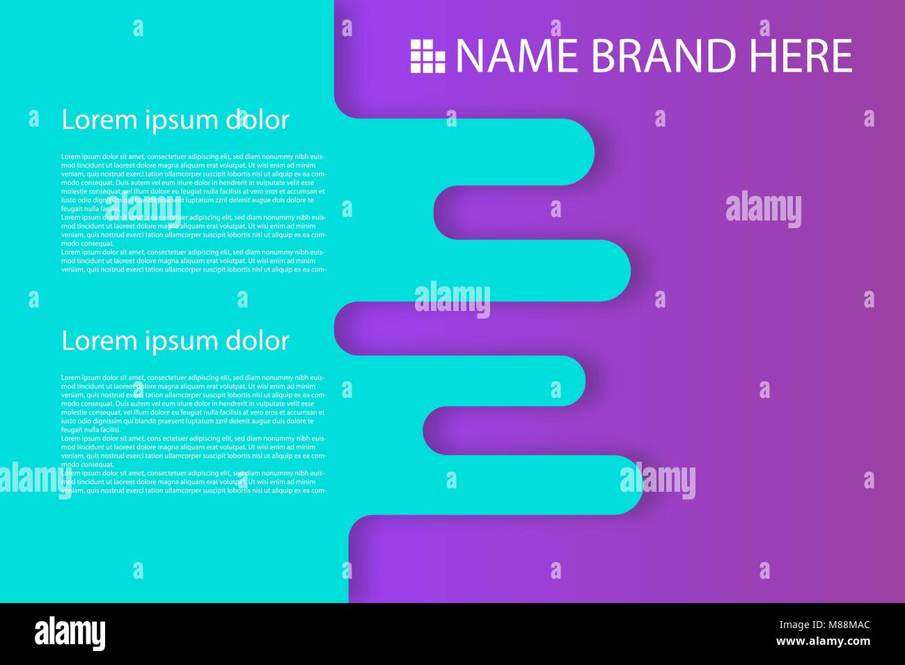 Colored modern rounded background poster Stock Vector Image & Art - Alamy