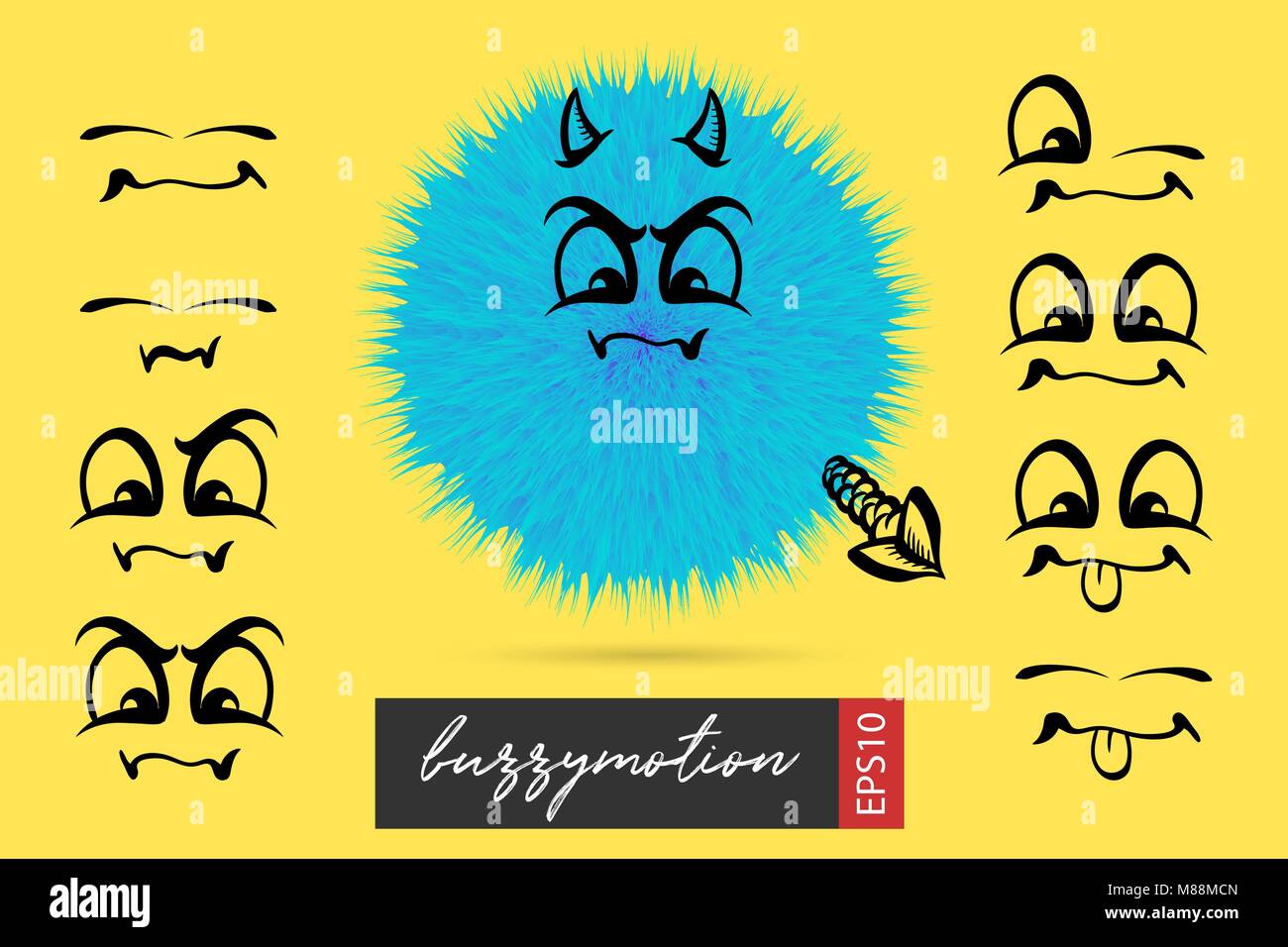 Yellow smiling cartoon face shy Stock Vector Images - Alamy