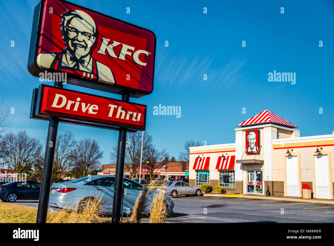 Lancaster, PA, USA - February 19, 2017: A KFC Restaurant, previously ...