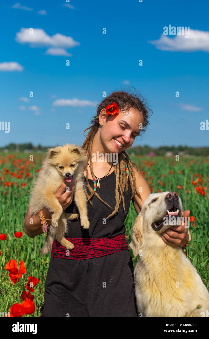 Walking poppy field hi-res stock photography and images - Alamy