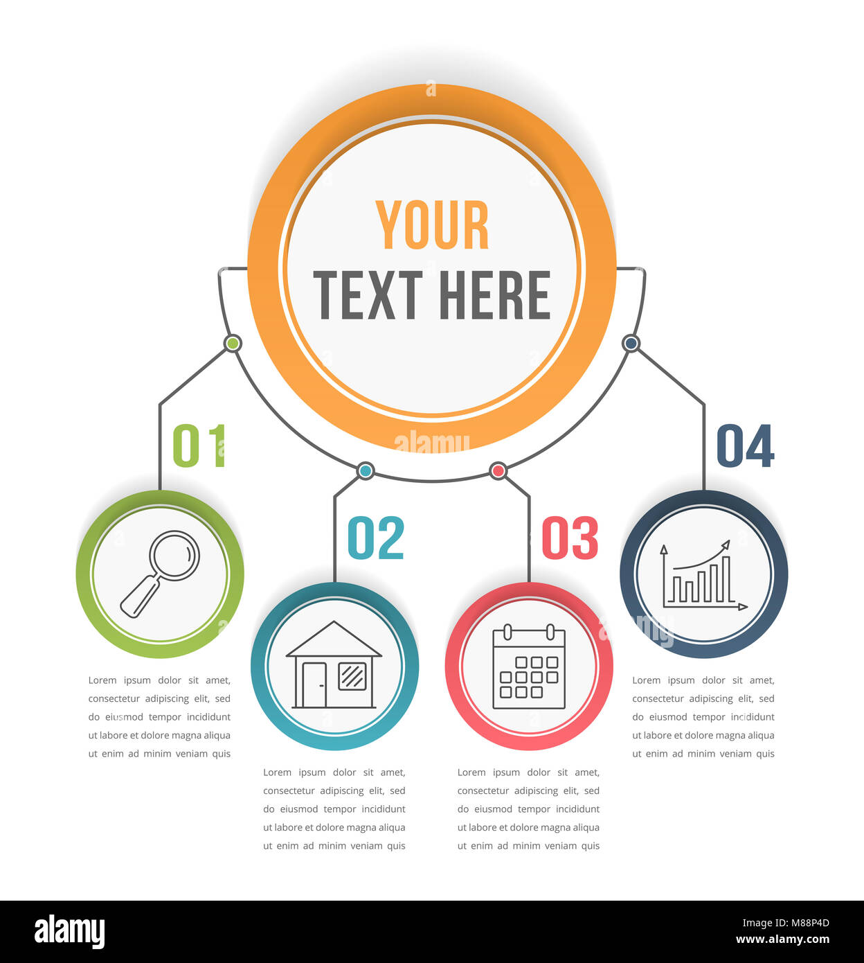 Four steps sequence process diagram hi-res stock photography and images ...
