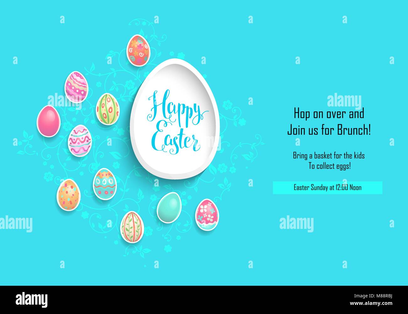 Color eggs poster Stock Vector Image & Art - Alamy