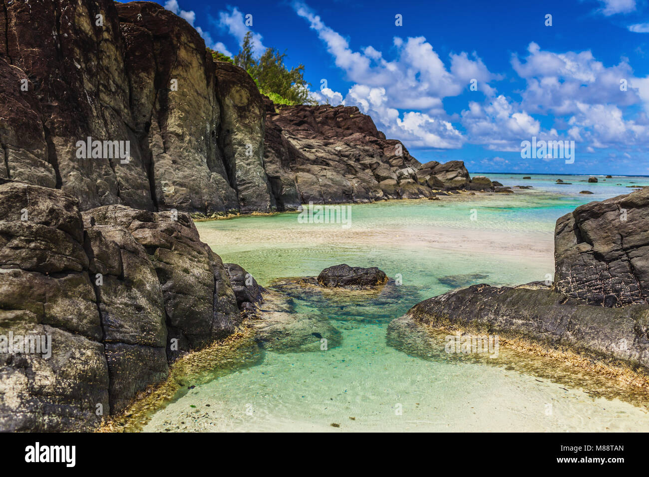Black rock cook islands hi-res stock photography and images - Alamy
