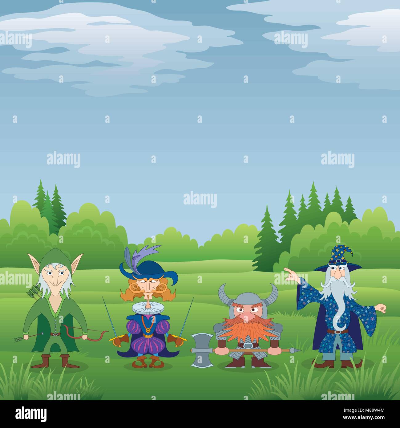 Fantasy heroes Stock Vector Images - Alamy