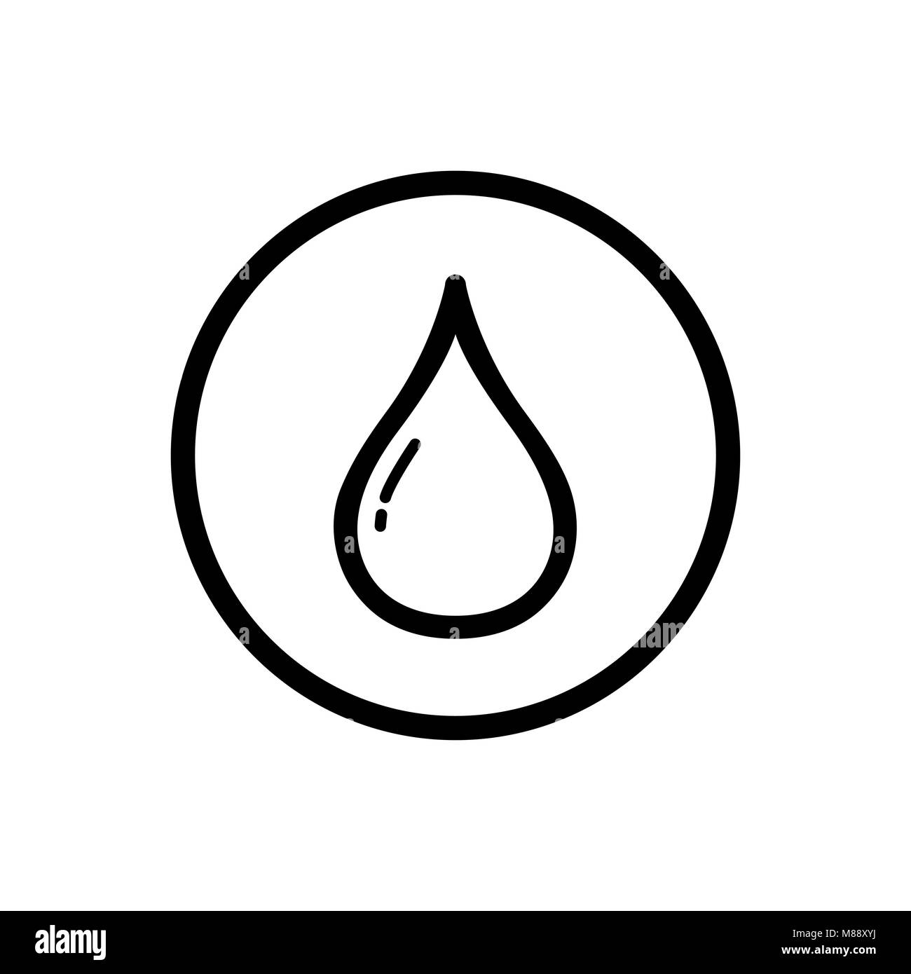 Drop line icon on a white background. Vector illustration Stock Vector ...