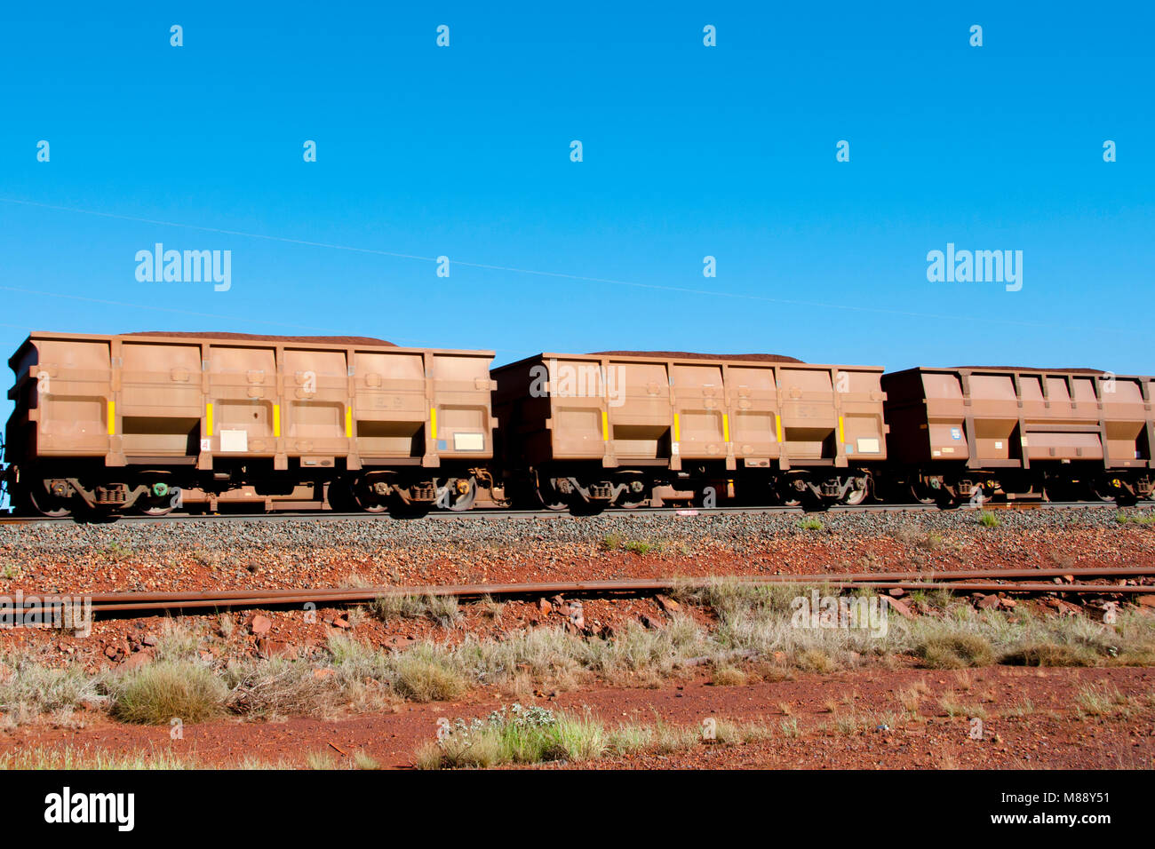 Iron Ore Train - Australia Stock Photo - Alamy