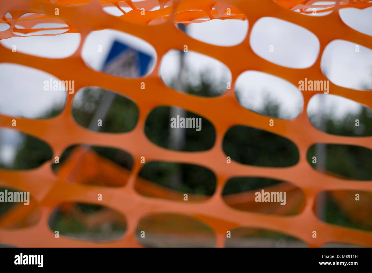Road concrete work fencing Stock Photo - Alamy