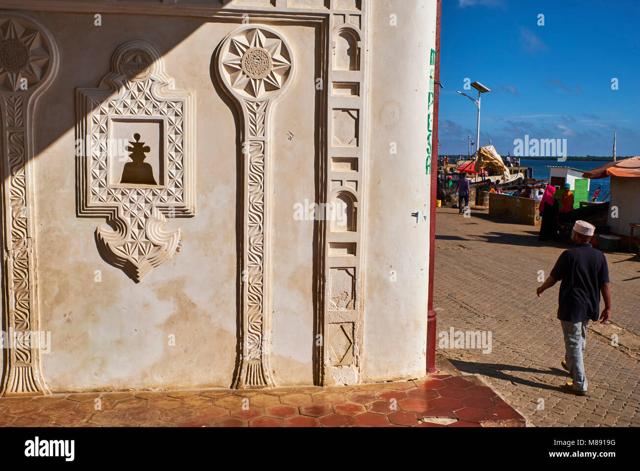 Kenya, Lamu island, Lamu town, Unesco world heritage, traditional house ...