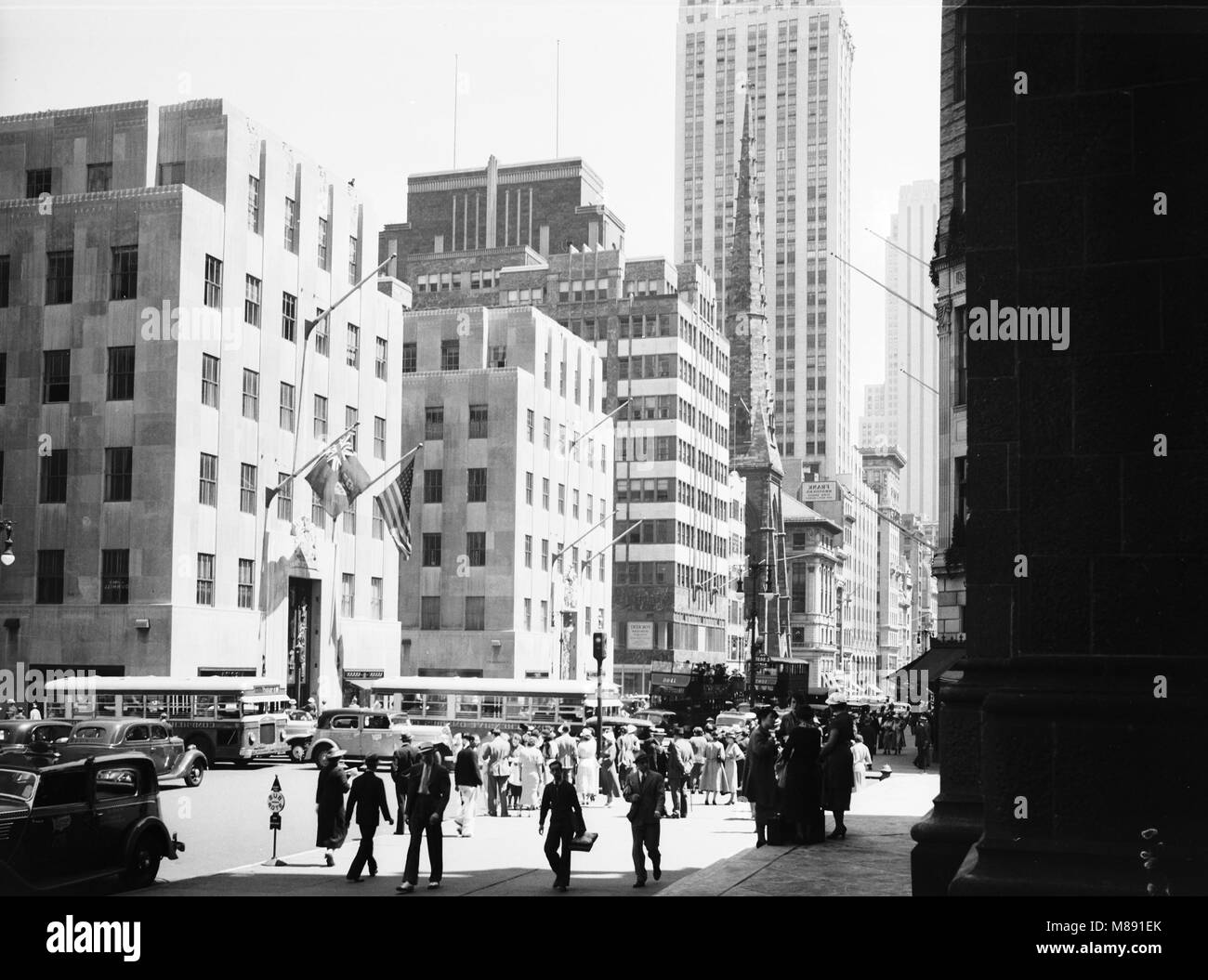 Fifth Avenue and 51st Street, New York City, ca 1930 Stock Photo - Alamy