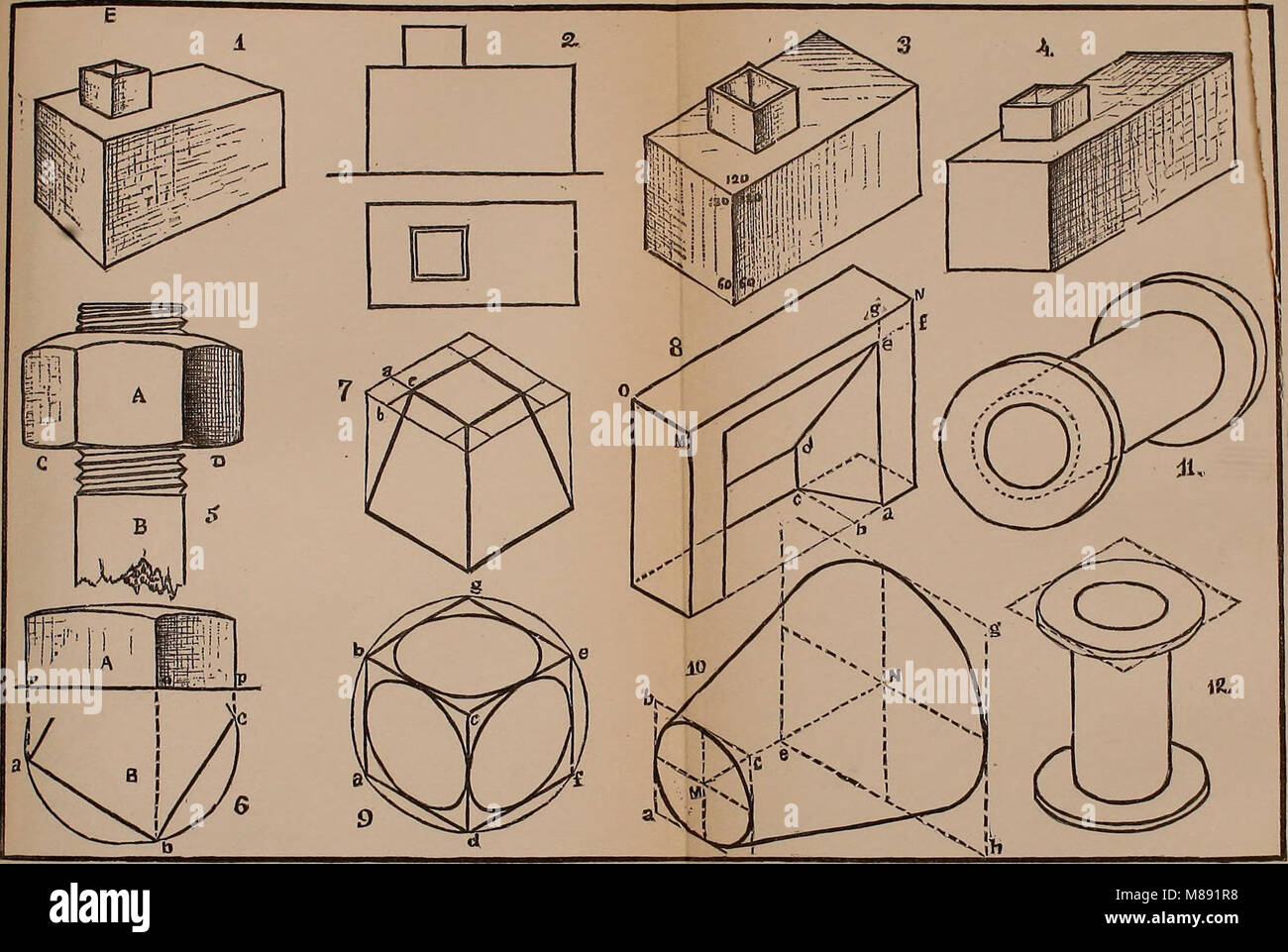 Elements of plane and solid free-hand geometrical drawing, with ...