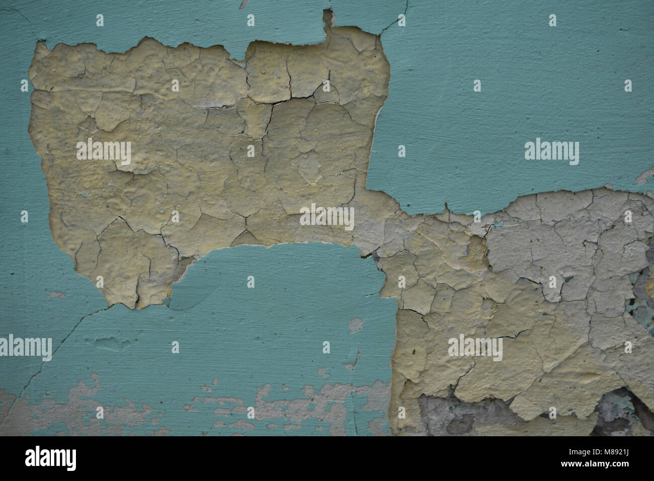 Close up paint layers, many paint and paper layers give an Abstract ...