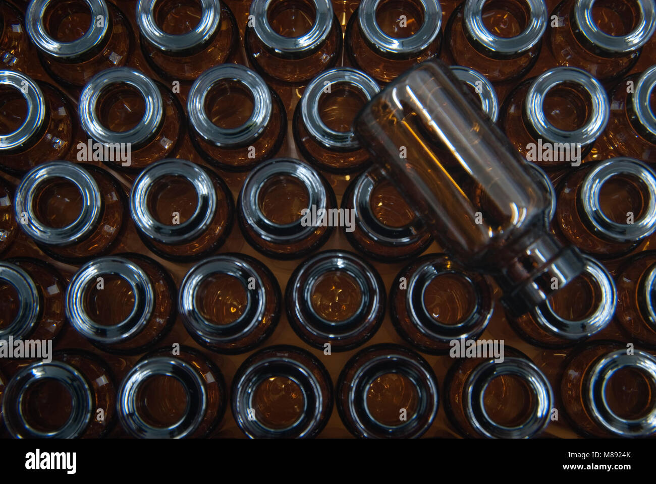 Glass bottles for laboratory, medicines Stock Photo - Alamy