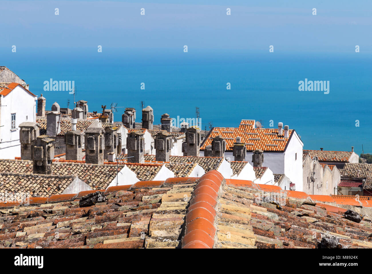 Medieval village of Monte Sant'angelo, Foggia district, Apulia, Italy ...