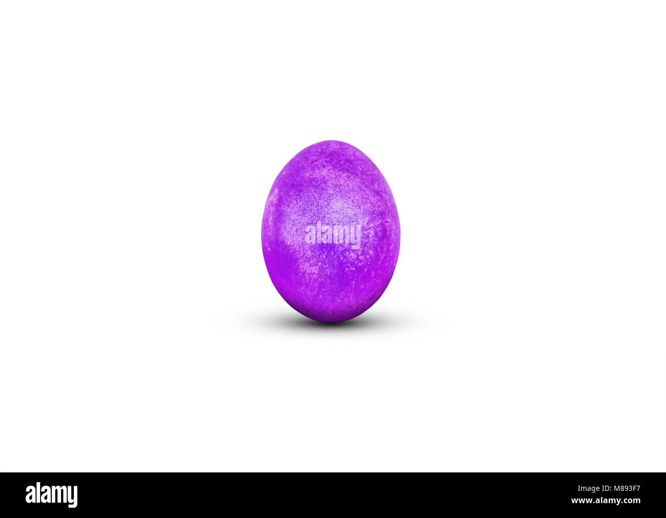 purple easter egg isolated on white background. Beautiful gloss paint ...