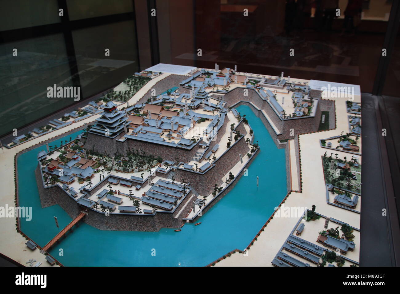 Exhibition of Osaka Castle miniature replica model in the Osaka Castle ...