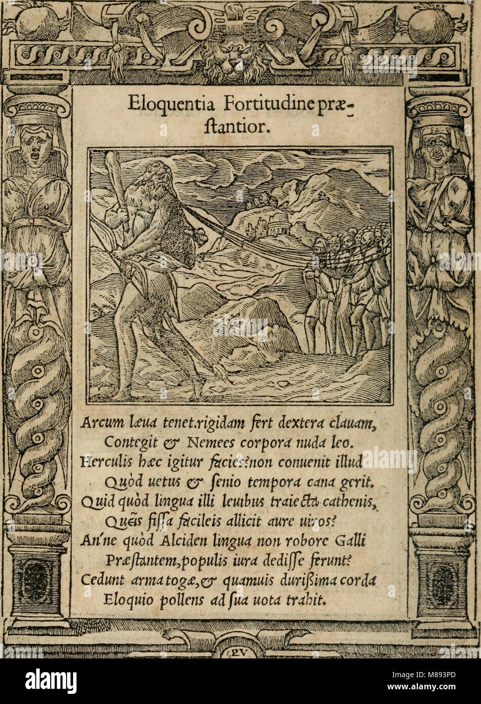 A 1548 edition of 'Emblemata' by Andrea Alciati, a book of symbolic ...