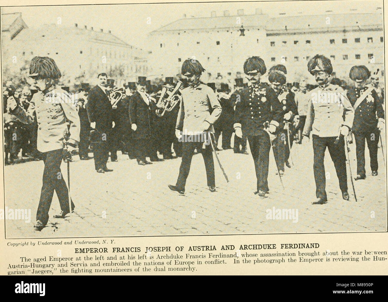 Emperor Franz Joseph I of Austria and Archduke Franz Ferdinand Stock ...