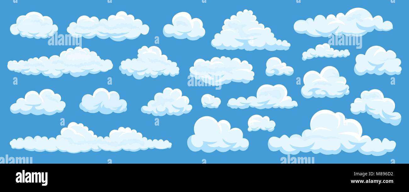 Set of cartoon clouds Stock Vector Image & Art - Alamy