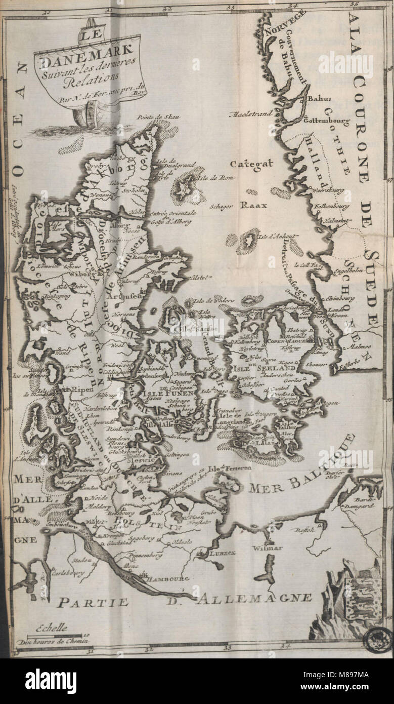 This 1695 work details the state of the Kingdom of Denmark in 1692 ...