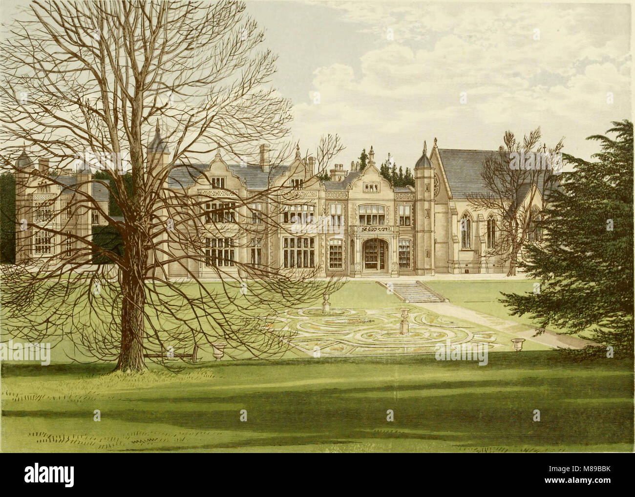 'Exton House' (1840) is part of a series showcasing picturesque views ...