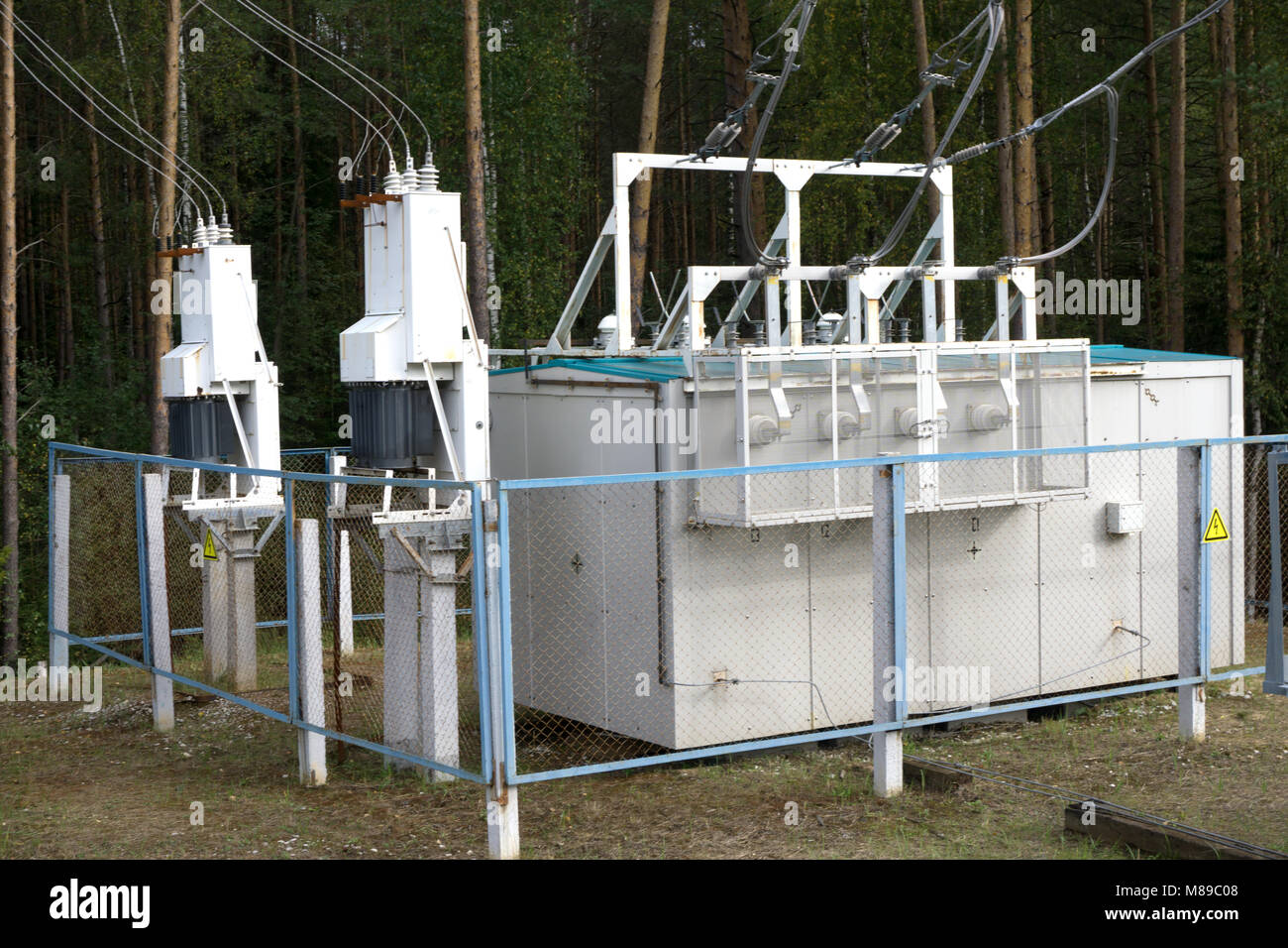 High voltage power transformer substation Stock Photo - Alamy