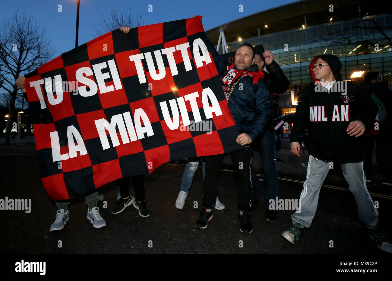 Ac milan fans pose hi-res stock photography and images - Alamy