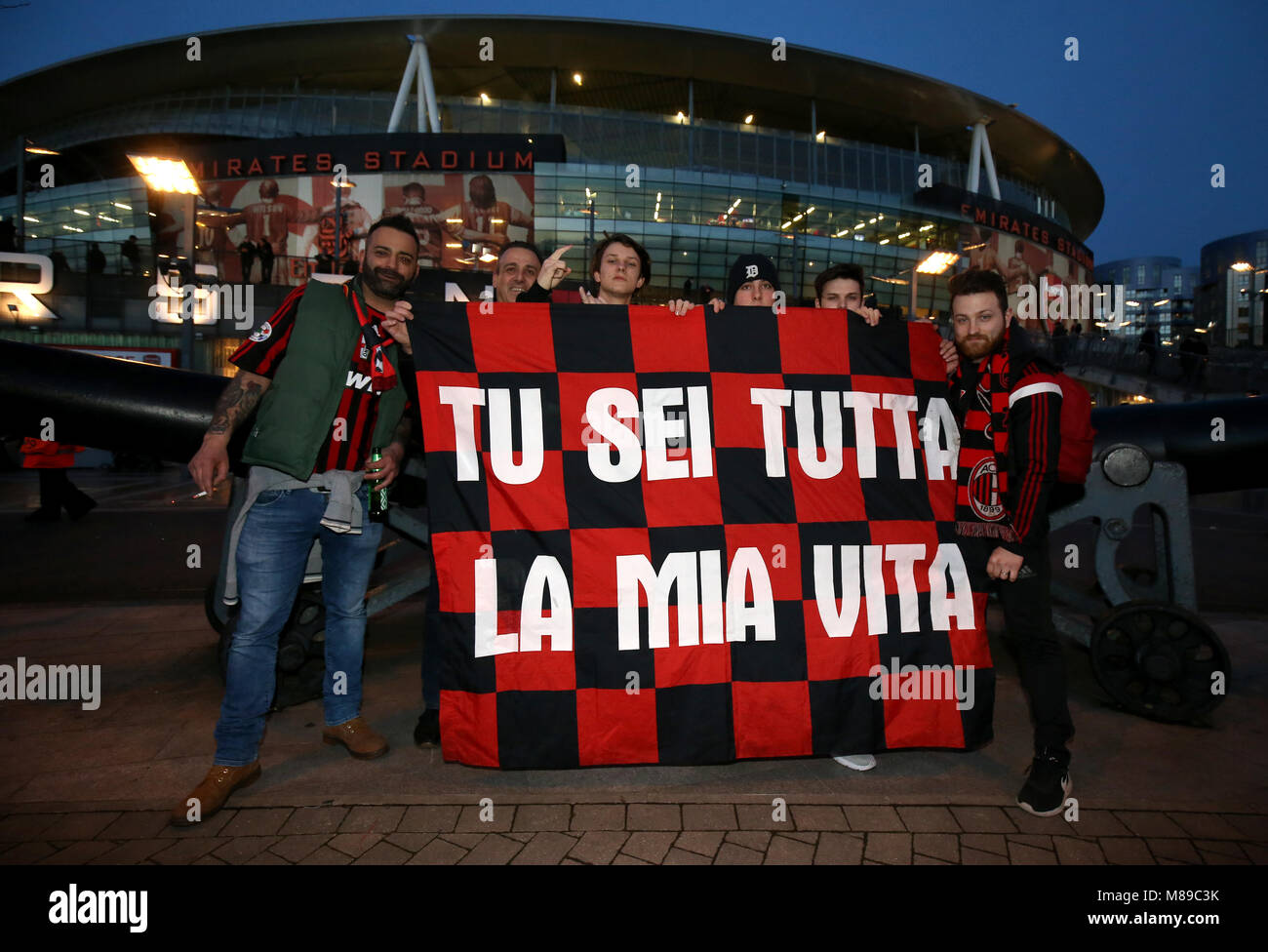 Ac milan fans pose hi-res stock photography and images - Alamy