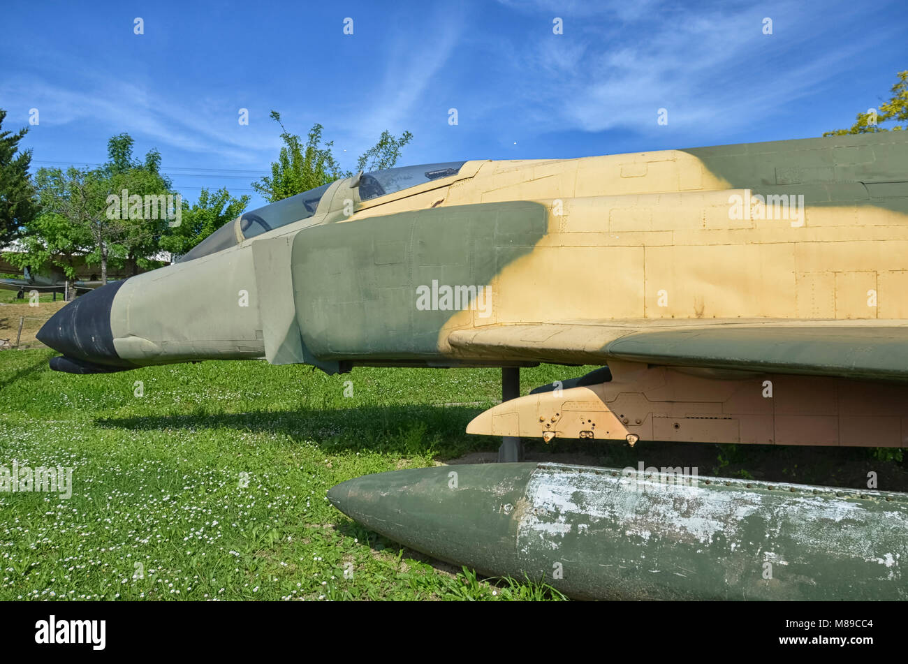 View of an old Phantom supersonic jet Stock Photo - Alamy