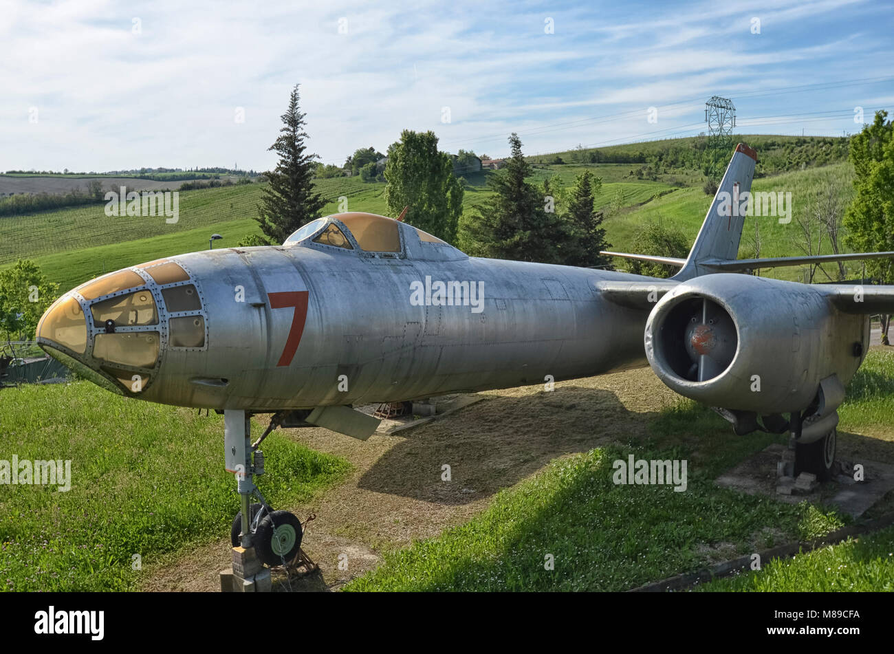 View of a military airplane from the former Soviet Union Stock Photo ...