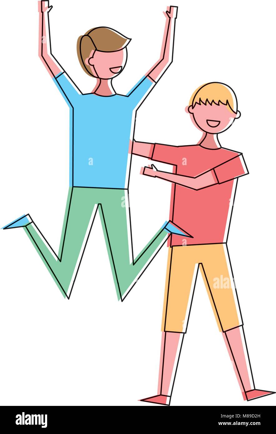 people male character men friends vector illustration Stock Vector ...