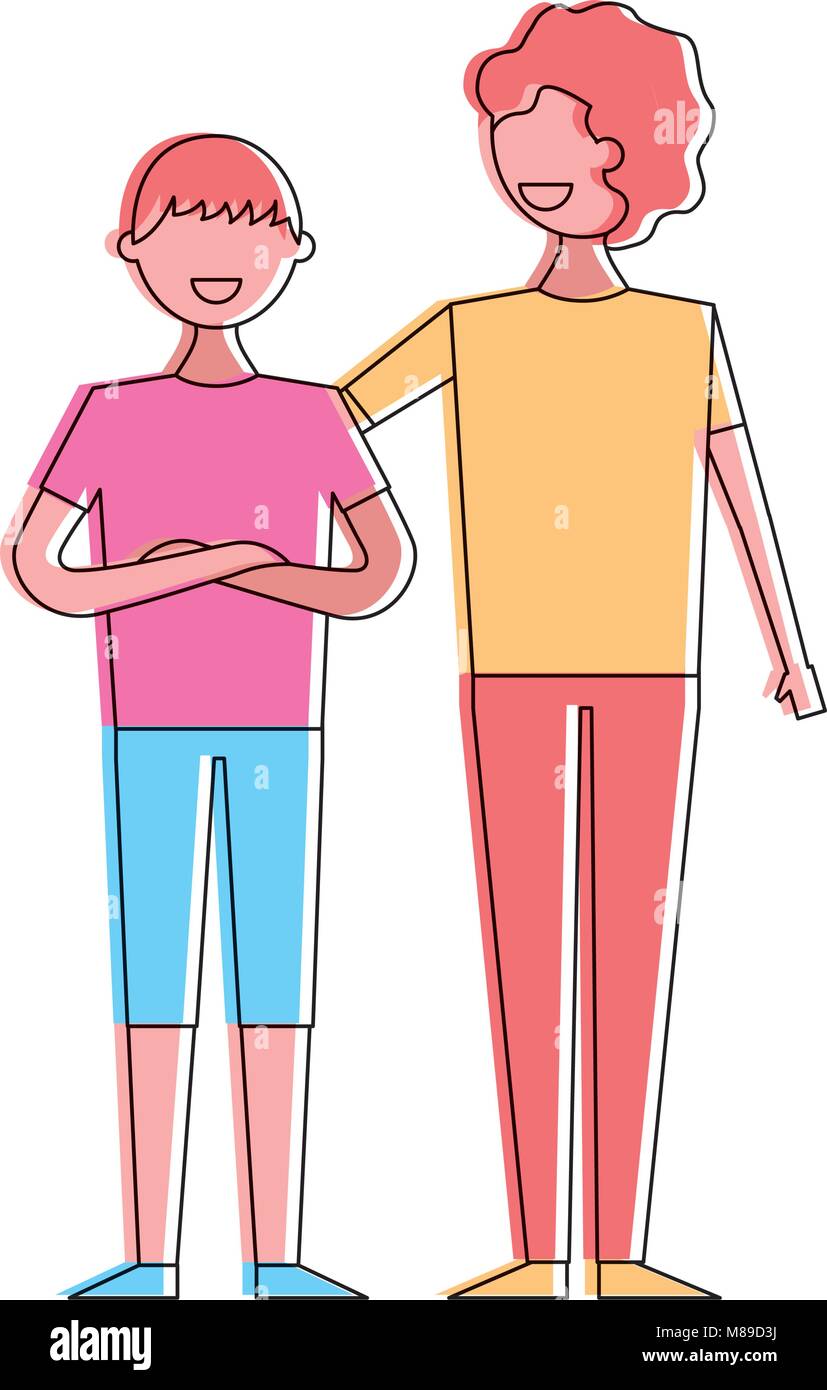 people male character men friends vector illustration Stock Vector ...