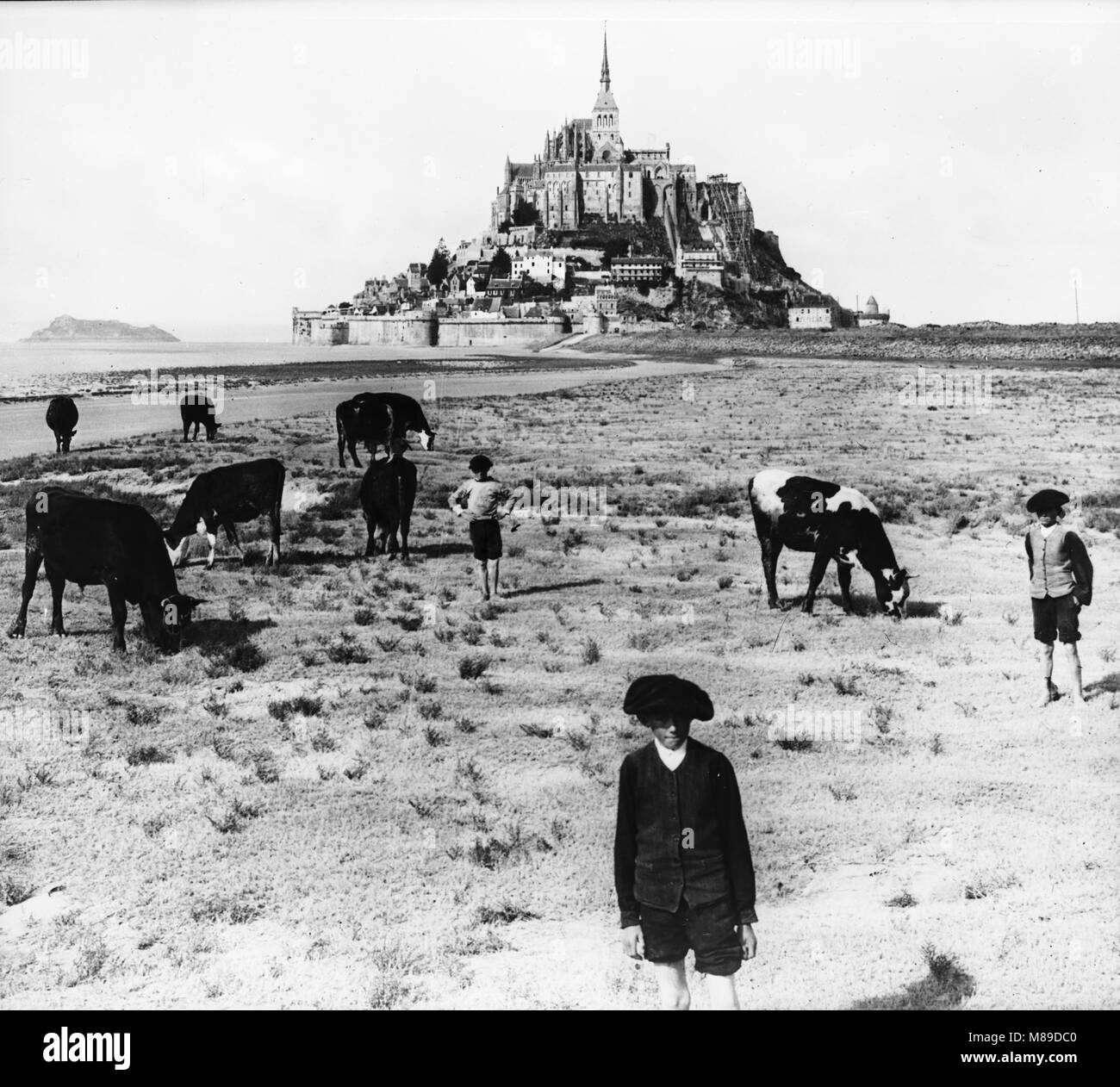 Mt St Michel, France, 1935 Stock Photo - Alamy