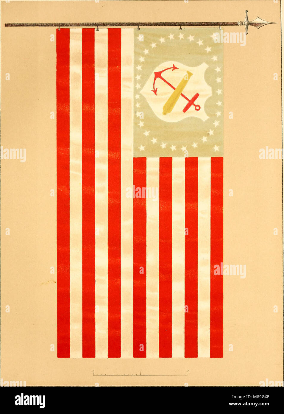 Flags of the army of the united states carried during hi-res stock ...
