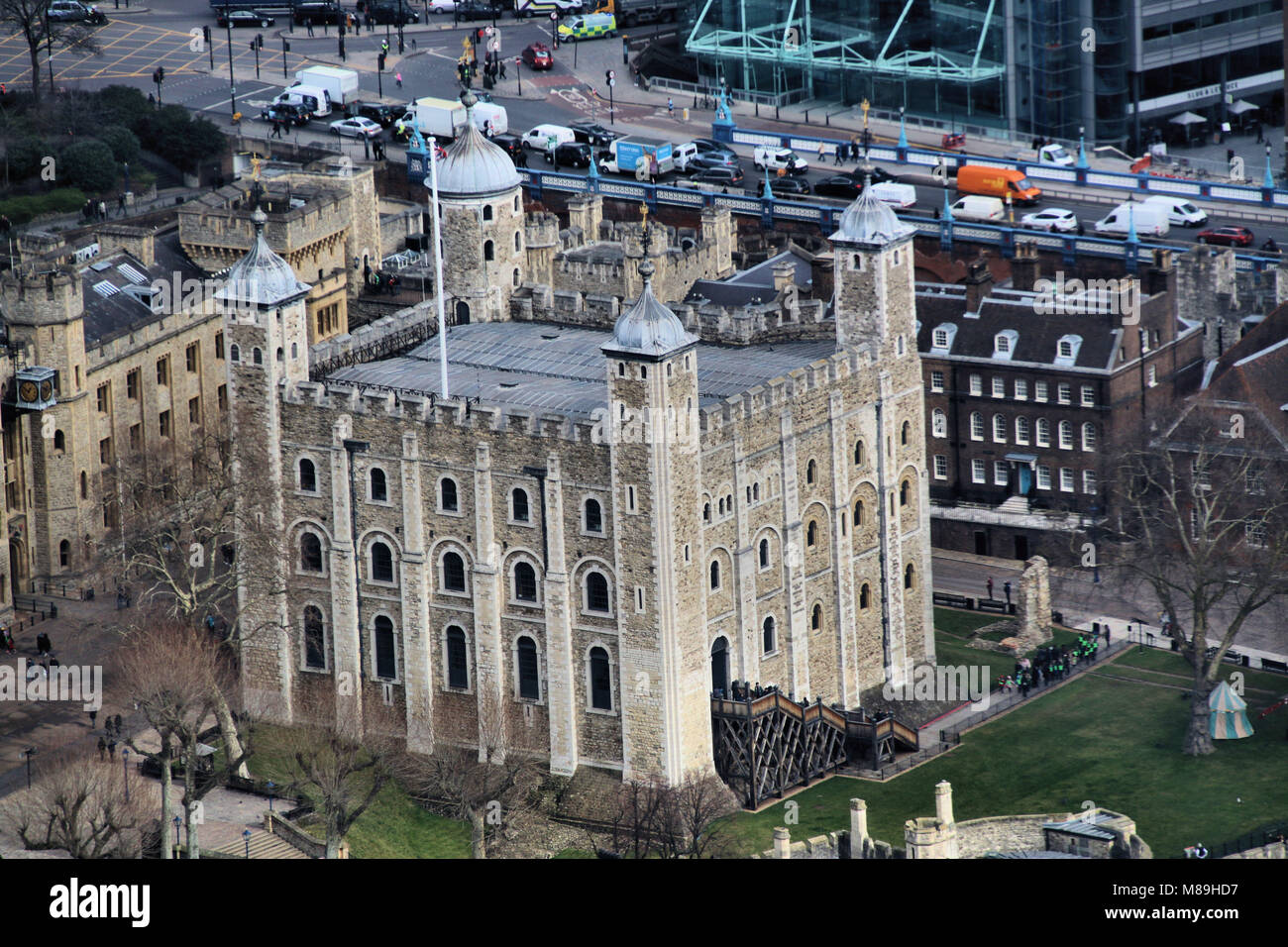 An aerial view of the tower of London Stock Photo - Alamy