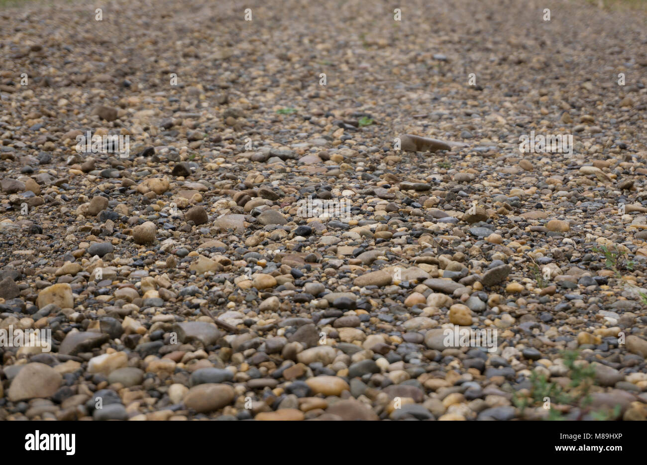 Detail of surface texture with small pebble rock on dirty ground Stock ...