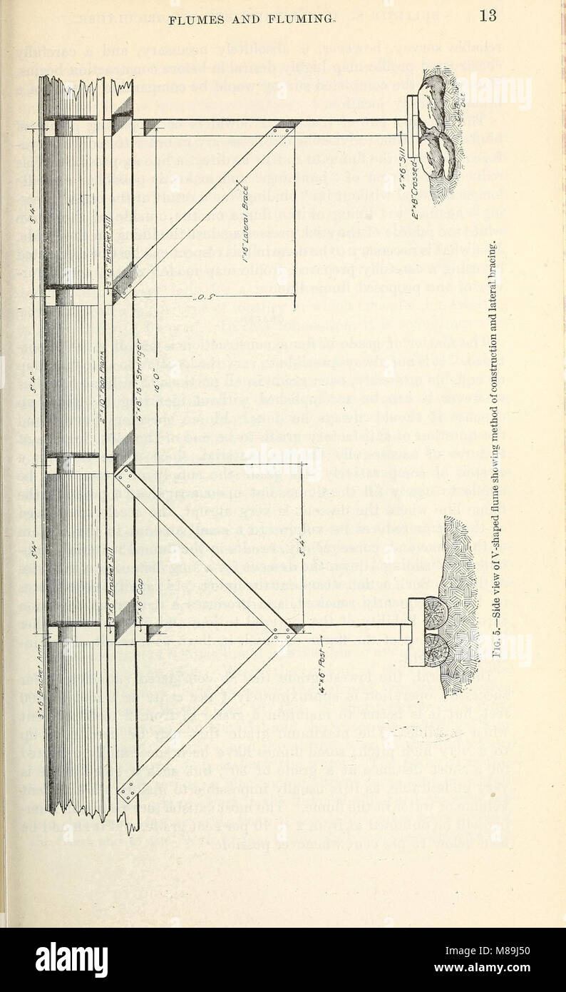 This 1914 work discusses the use of flumes, which are artificial water ...