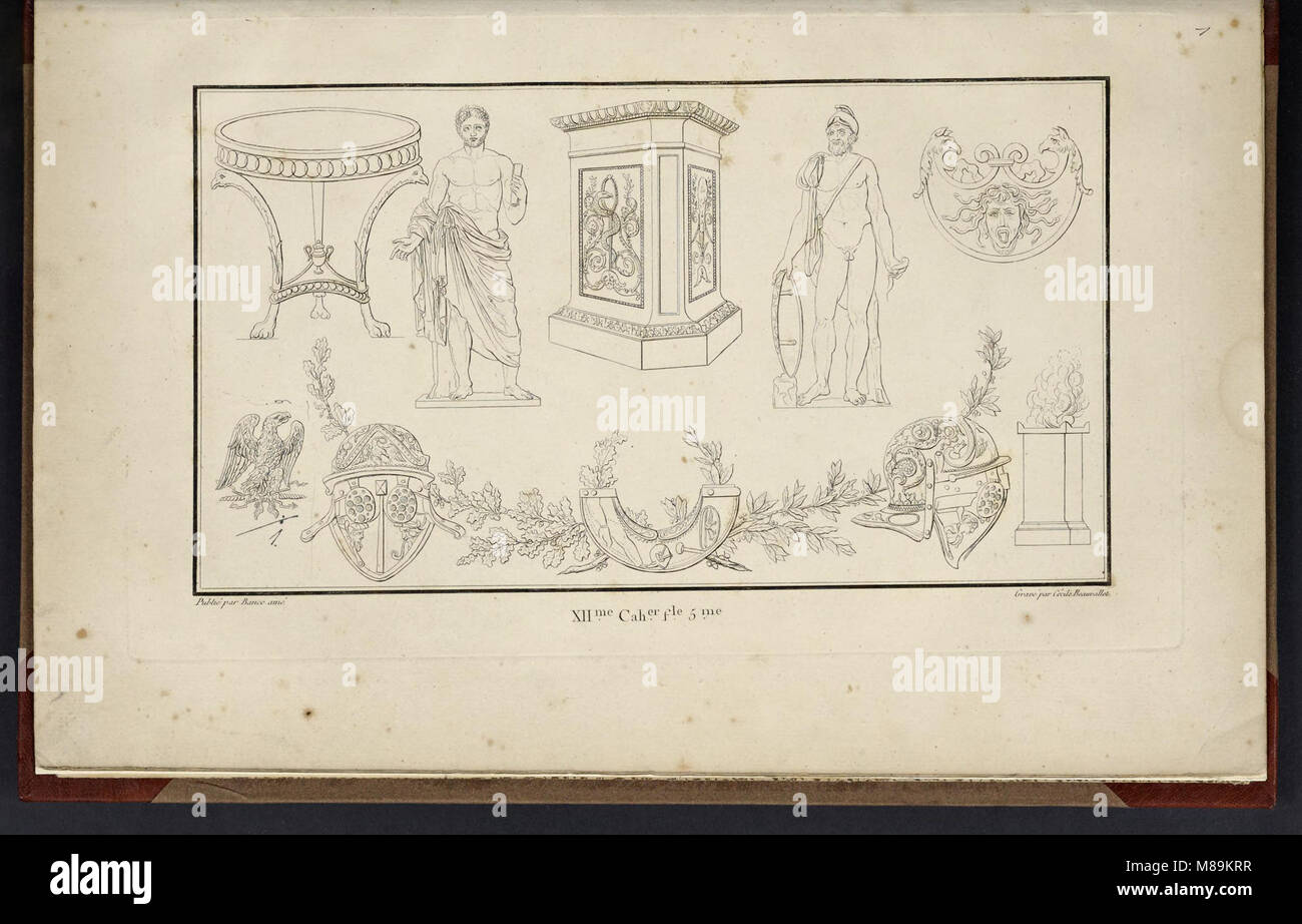 Fragmens d'architecture, sculpture et peinture, dans le style antique ...