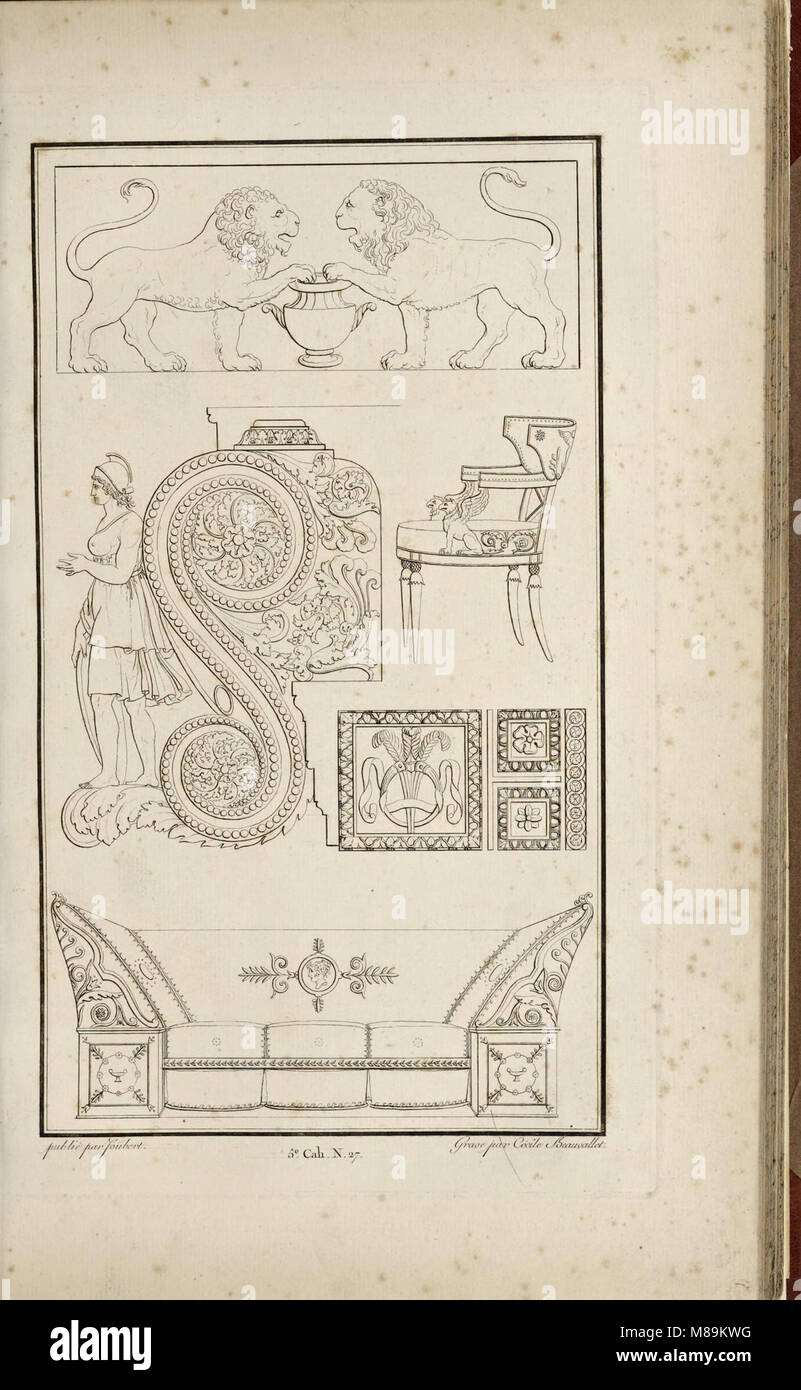 Fragmens d'architecture, sculpture et peinture, dans le style antique ...