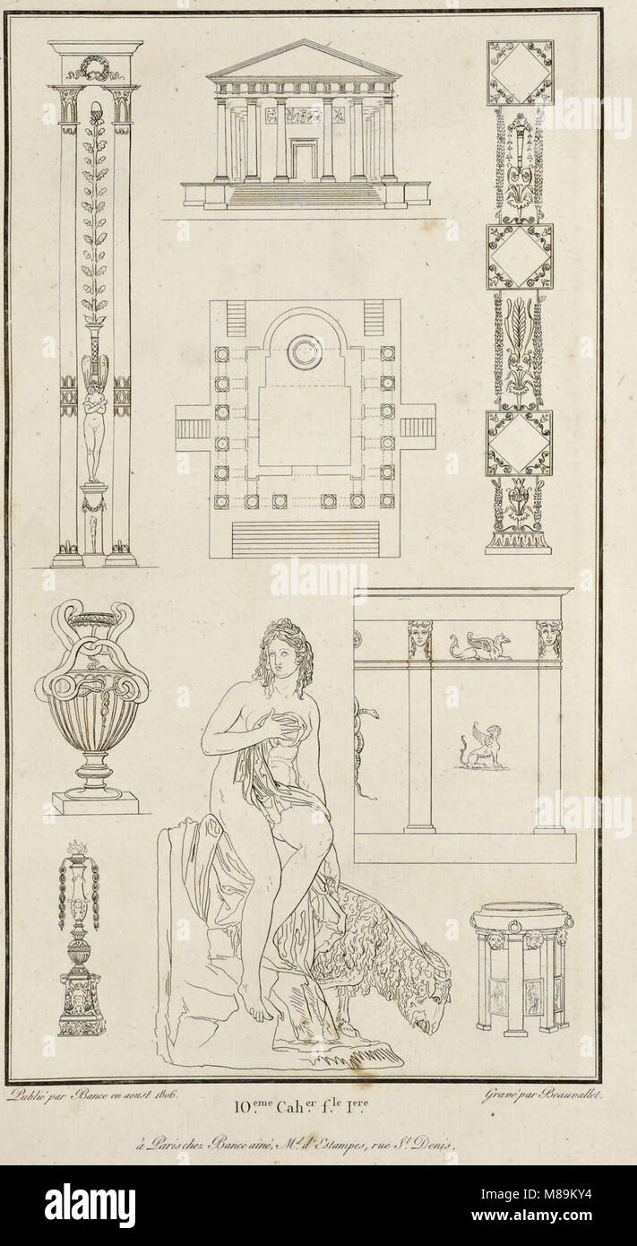 'Fragmens d'architecture, sculpture et peinture, dans le style antique ...