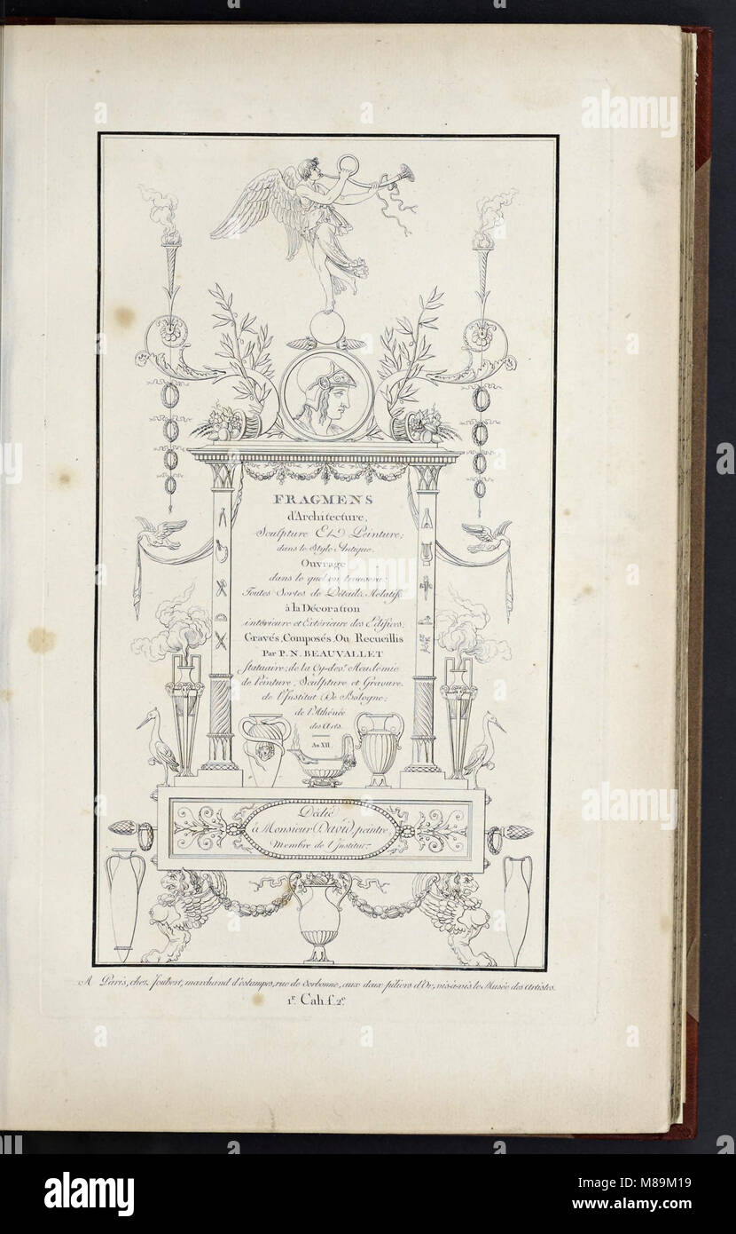 Fragmens d'architecture, sculpture et peinture, dans le style antique ...