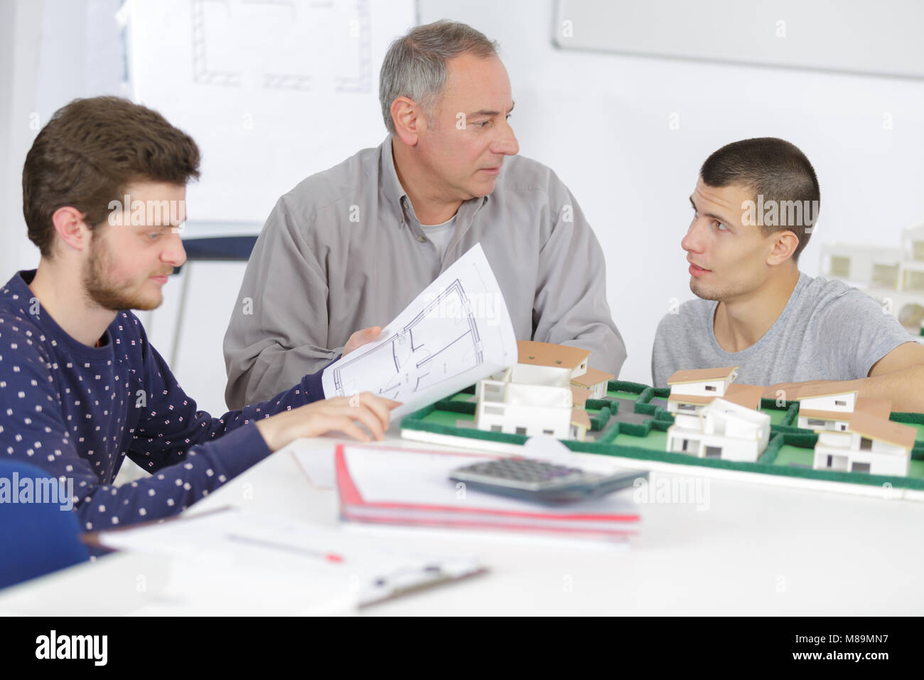 students in architecture class with trainer Stock Photo - Alamy