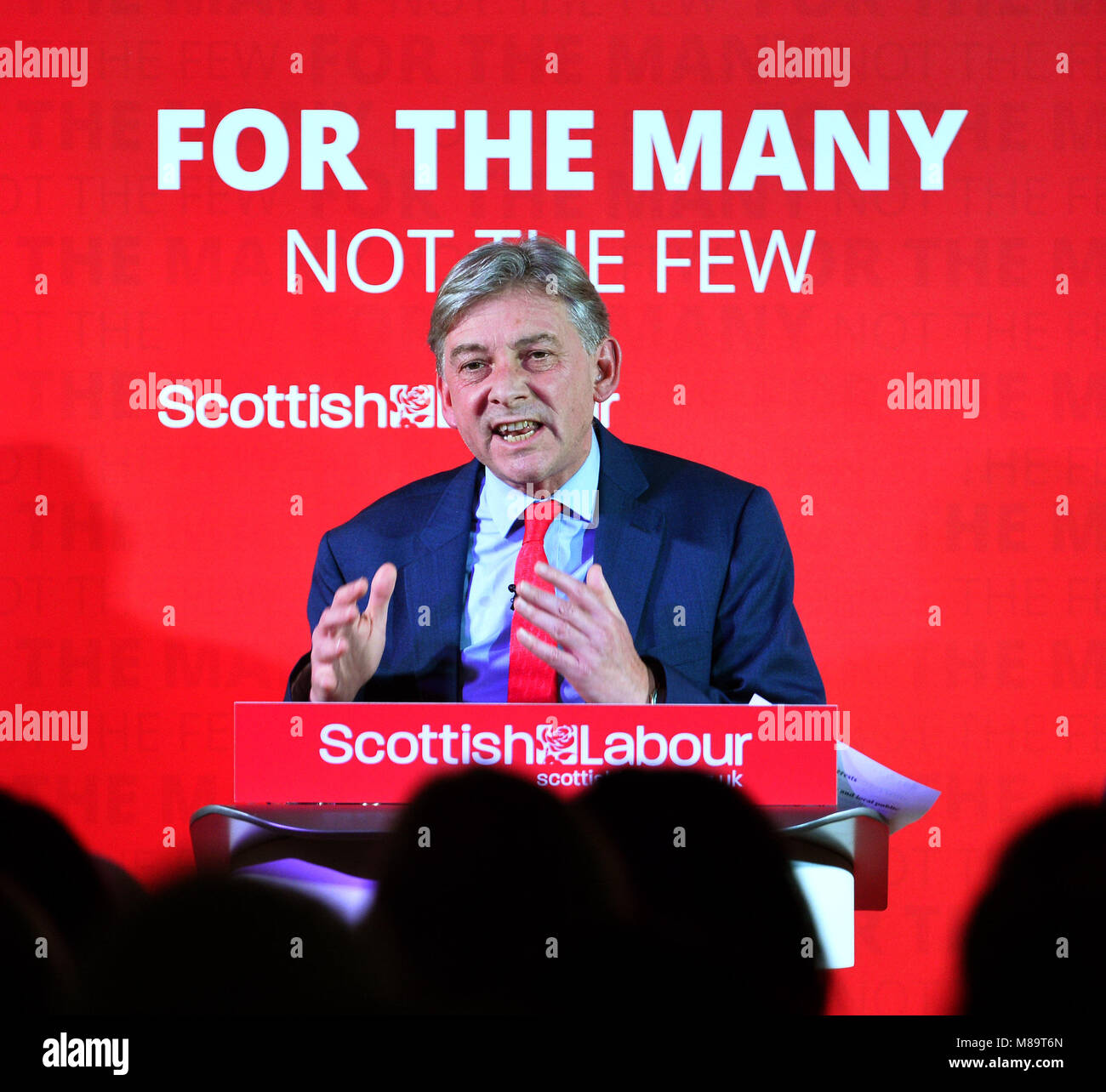 Labour leader Jeremy Corbyn and Richard Leonard speak at a campaign ...