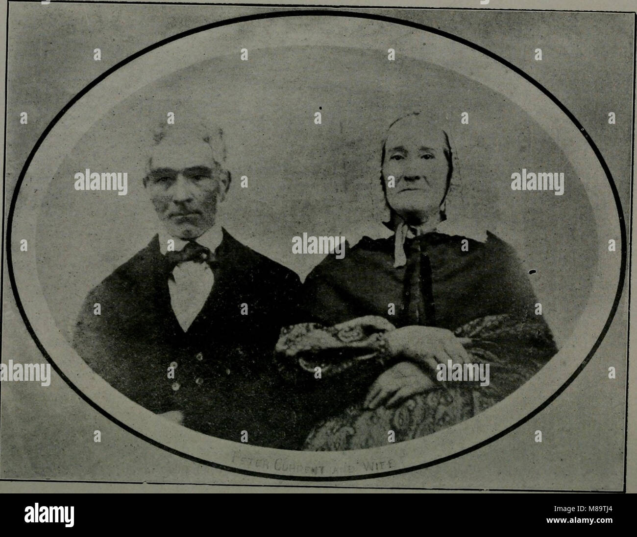 This 1906 genealogy work traces the family histories of the Current and ...