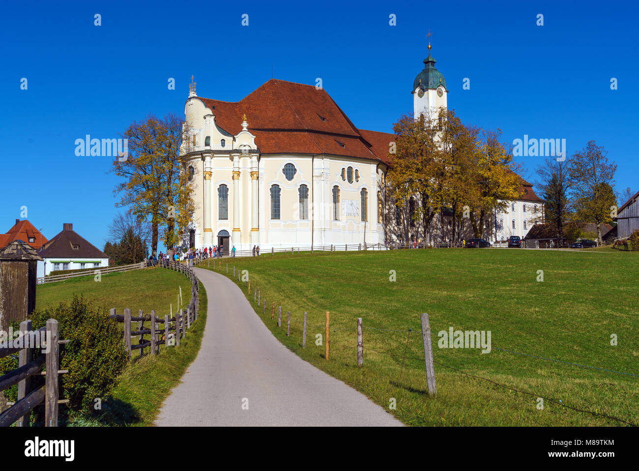 Pilgrimage Church of Wies (Wieskirche) in Alps, UNESCO heritage site ...