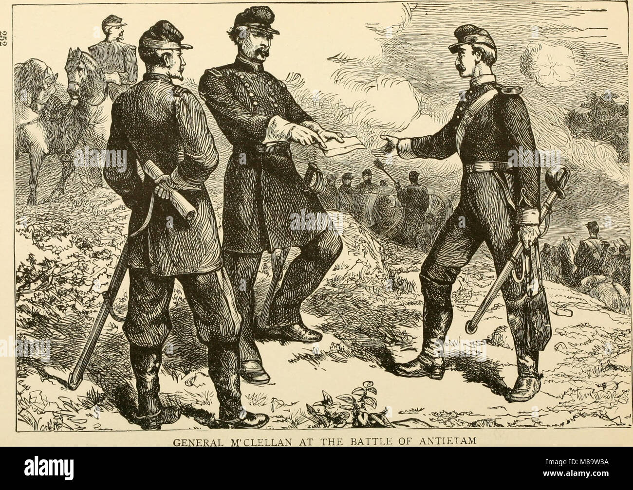 General George B. McClellan at the Battle of Antietam (2 Stock Photo ...