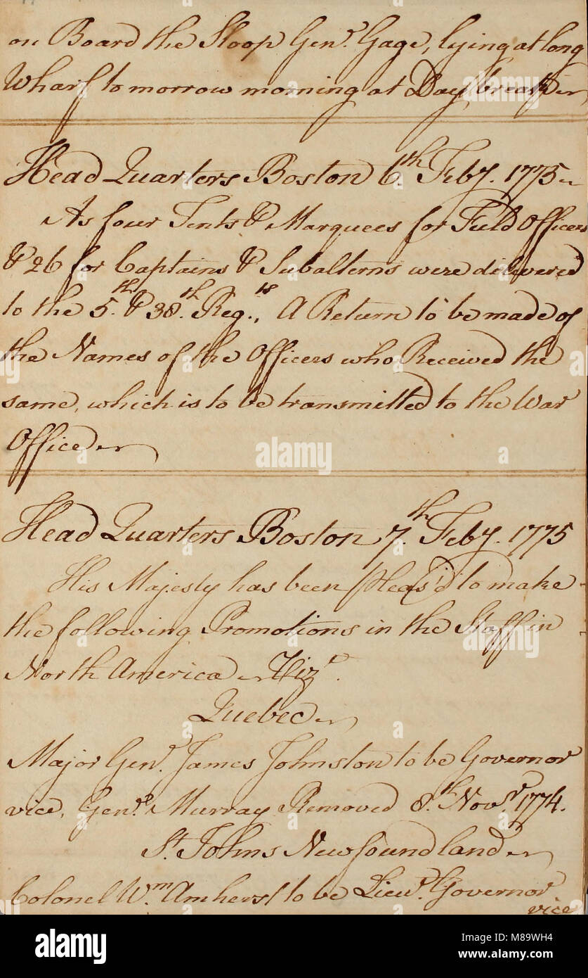 This document consists of general orders issued to British regiments ...