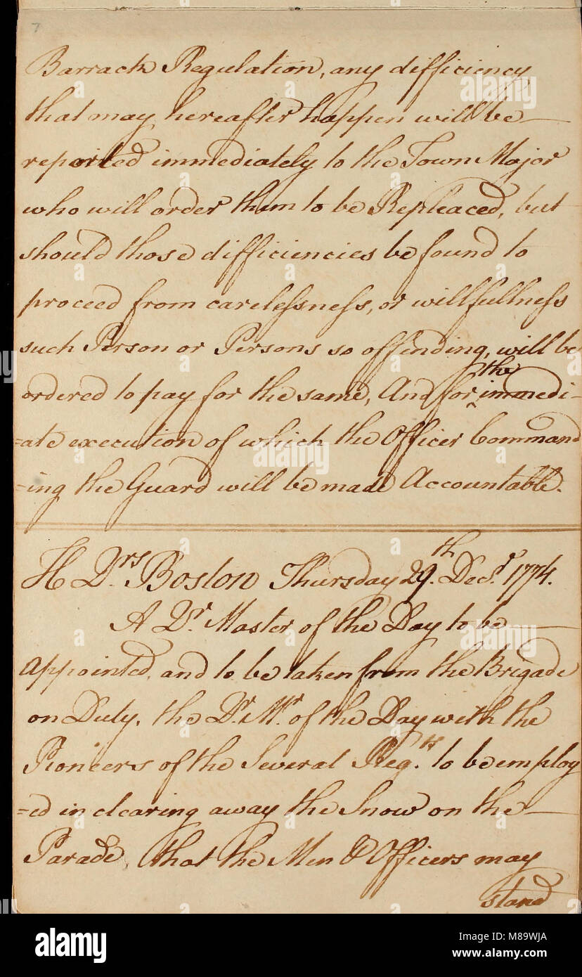 The 1774 manuscript 'General Orders for British Regiments Encamped at ...