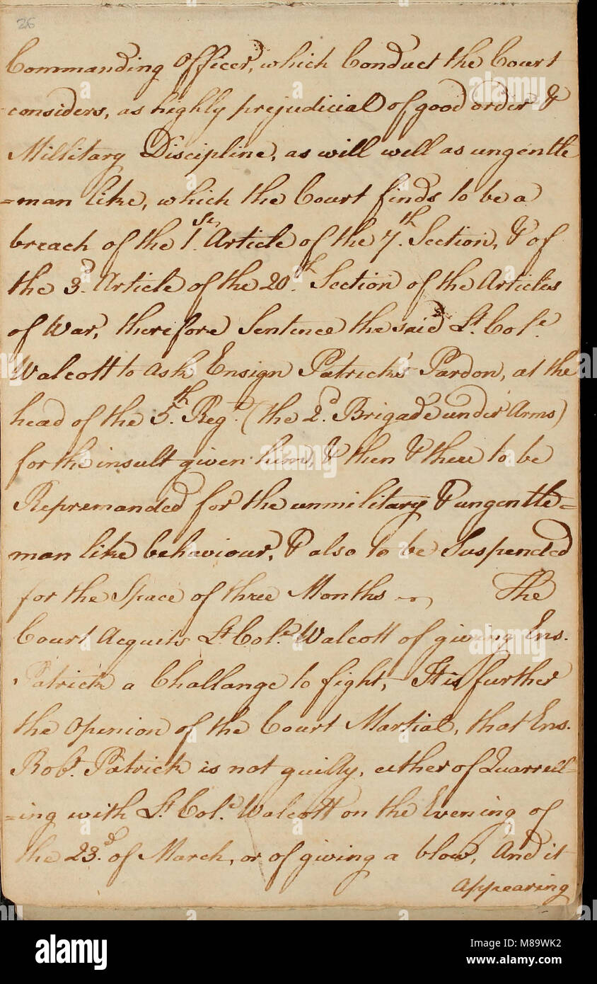 General orders for British regiments encamped at Boston (manuscript ...