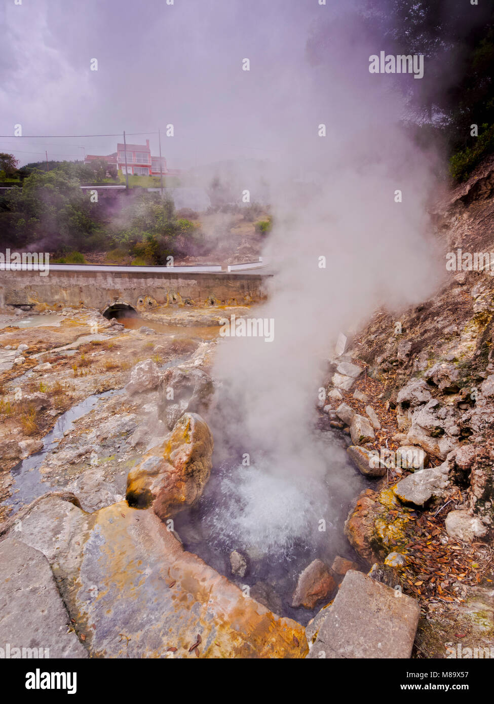 Caldeiras das Furnas, hot springs in Furnas, Sao Miguel Island, Azores ...