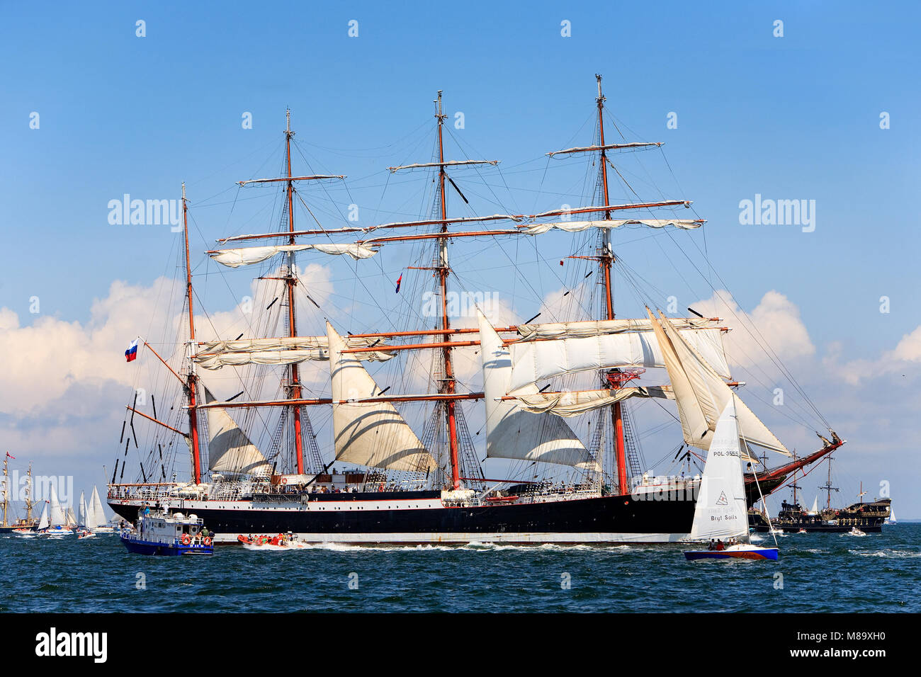 Barque 'Sedov'. Bay of Gdansk, Poland, Europe Stock Photo - Alamy